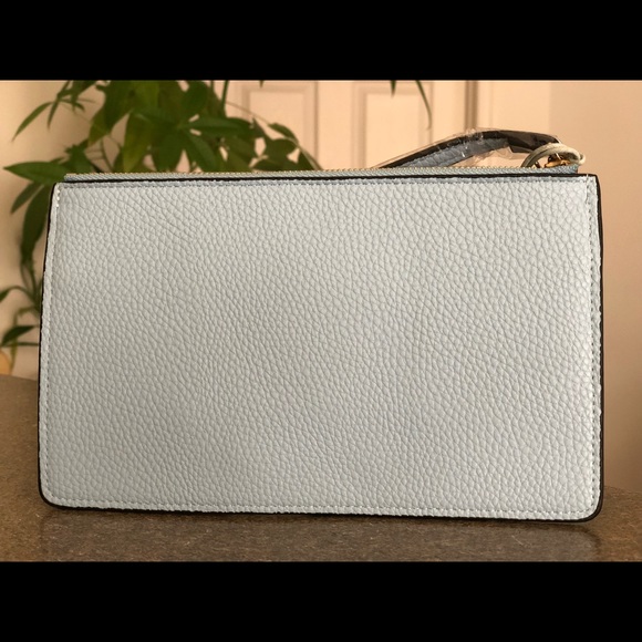 Katie Q | Bags | Small Pebble Vegan Leather Wristlet Light Blue | Poshmark